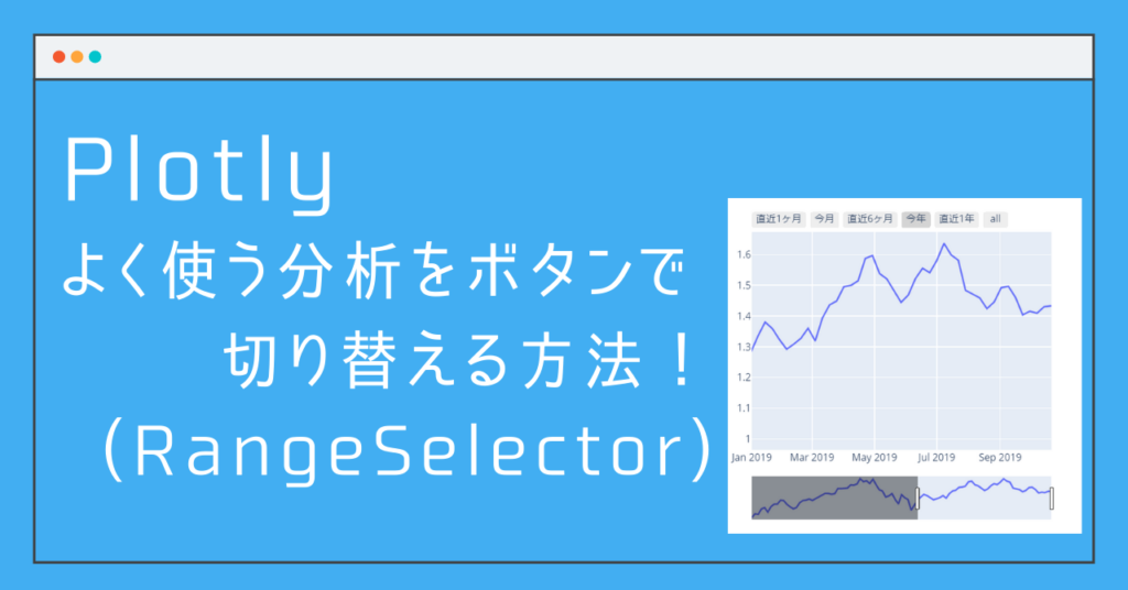 時系列データ よく使う分析をボタンで切り替える方法！(Range Selector) | AIリサーチコレクション